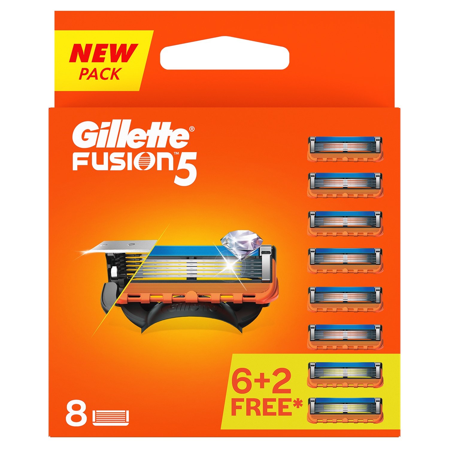 Gillette Fusion Manual Razor for Men with styling back blade for ...