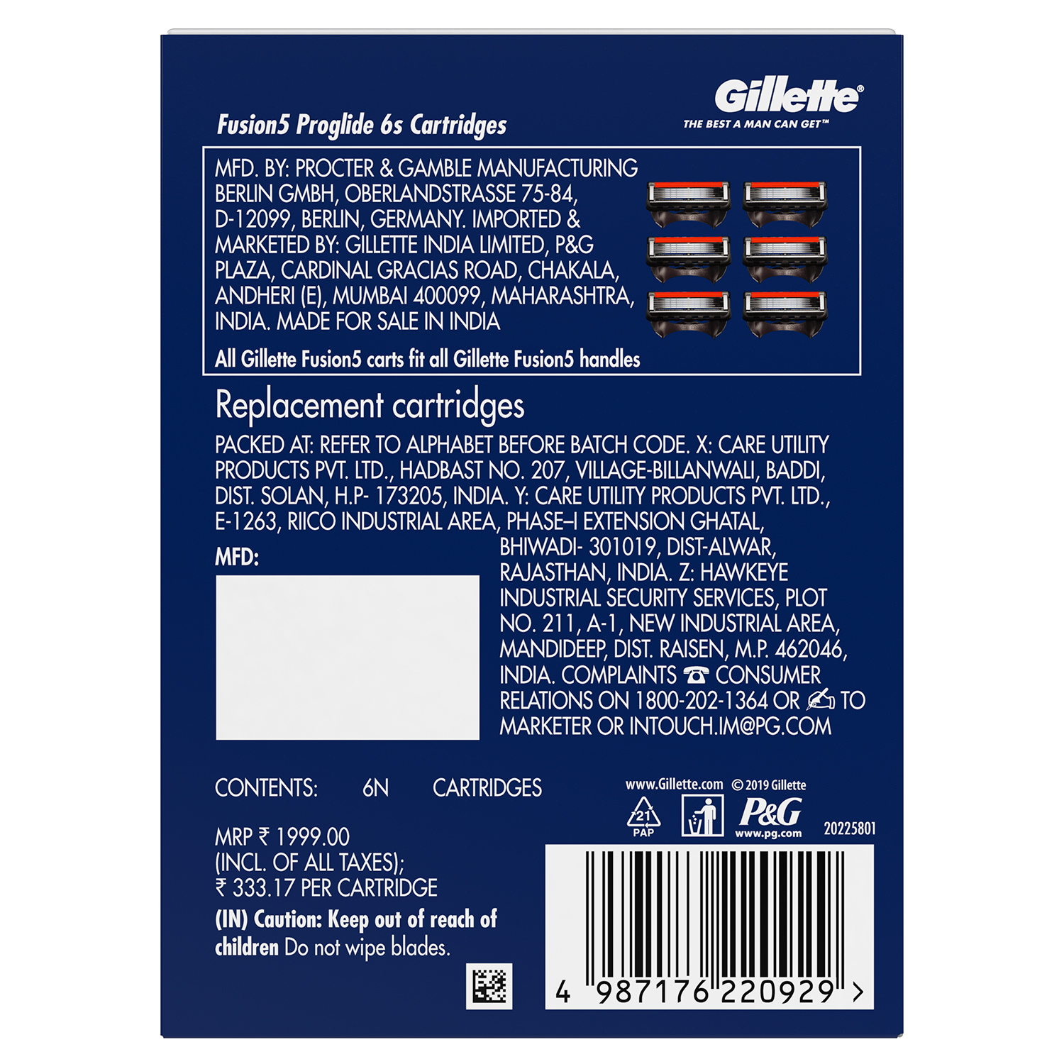 Gillette Fusion Proglide – Flexball Manual Shaving Razor 1 pc with Gillette Fusion ProGlide ...